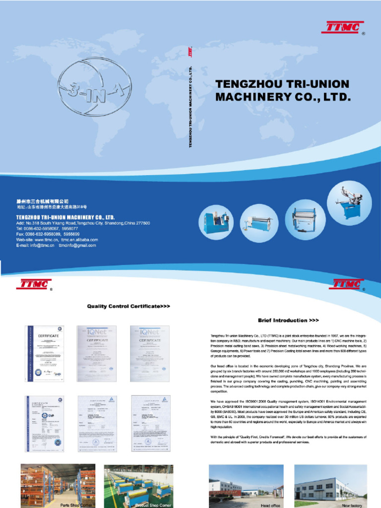 Catalog Máy TMC | PDF