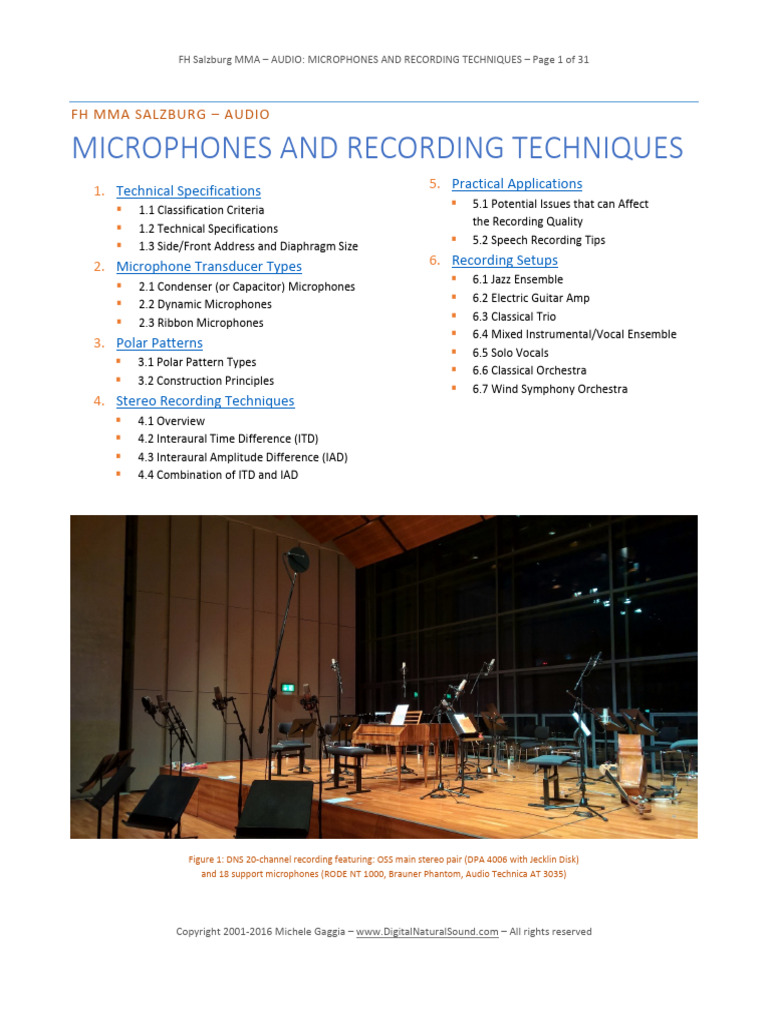 auditive_gestaltung_microphones_and_recording_techniques | PDF | Microphone | Loudspeaker