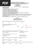 Class X Mathematics Sample Paper 2025 | PDF | Circle | Sphere