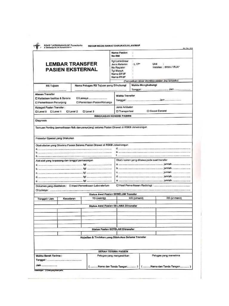 Formulir Rekam Medis | PDF