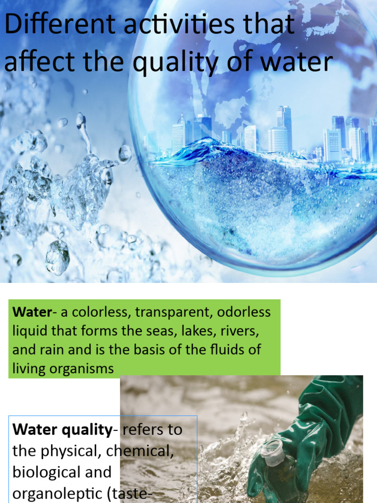 Different Activities That Affect The Quality of Water | PDF | Water ...