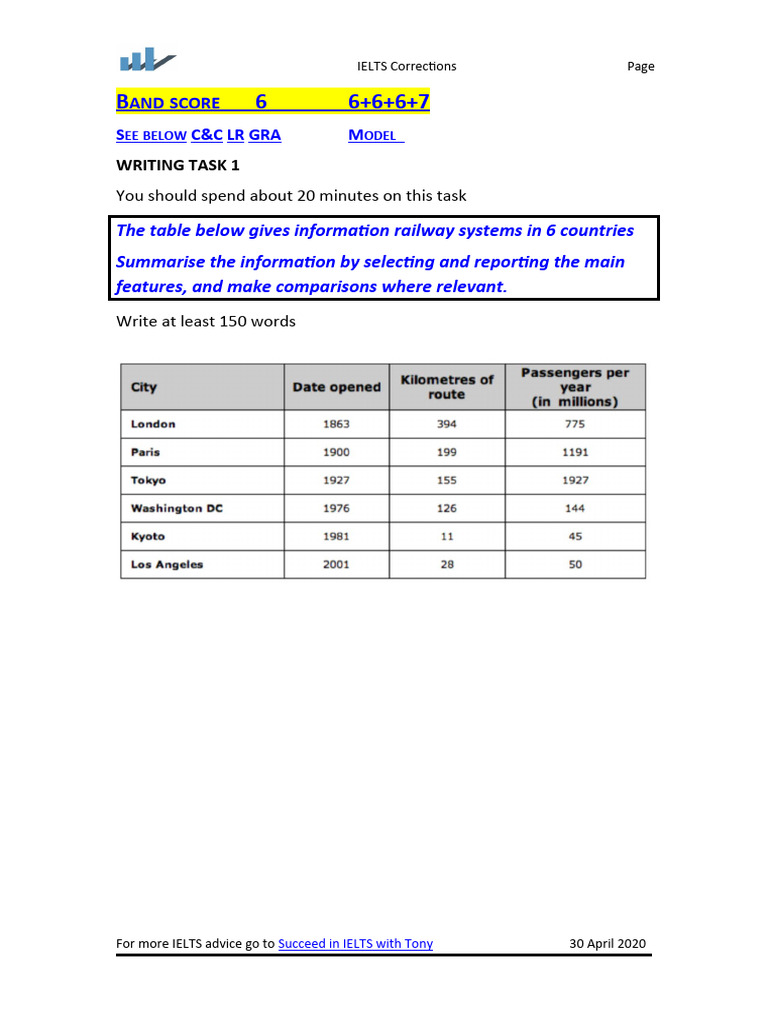 Sample Marking Task 1 AC 6667 Urban Railways | PDF | Rail Transport | Train