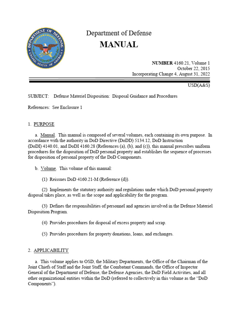 Vol1 | PDF | United States Department Of Defense