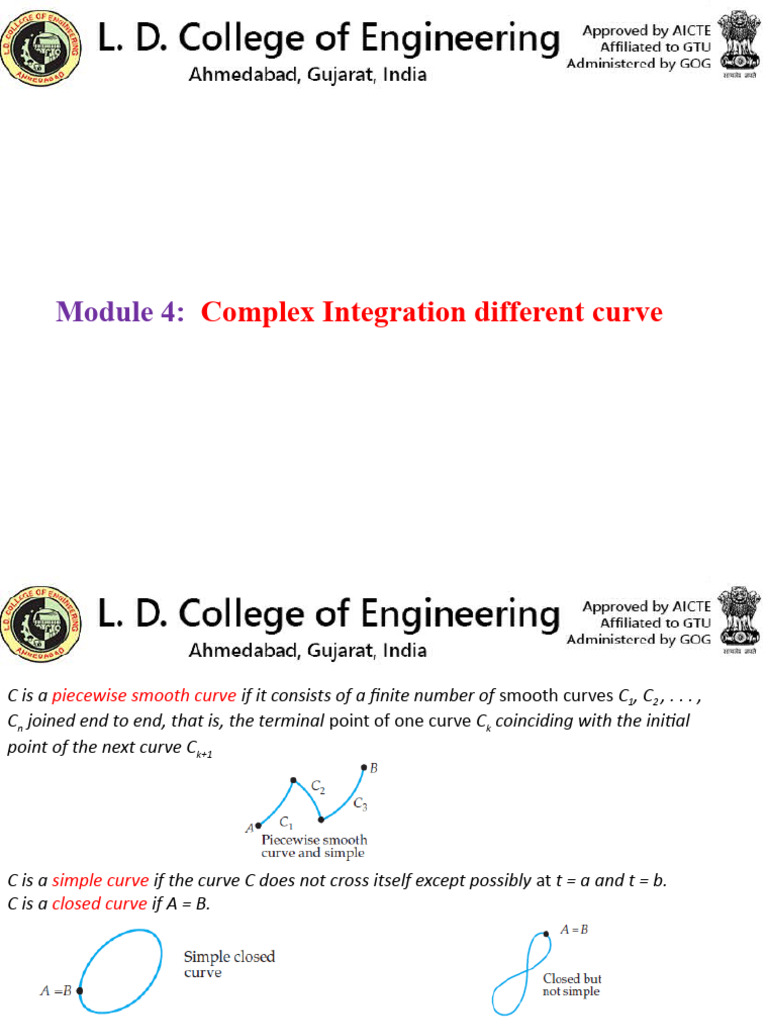 Complex Integration of Curves Explained | PDF | Analysis | Mathematical ...