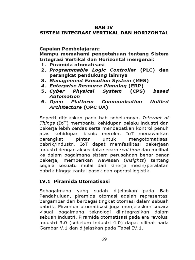 BAB IV - Sistem Integrasi Vertikal Dan Horizontal | PDF