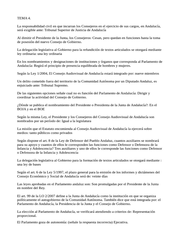 TEMA 4 | PDF | Parlamento | Legislador