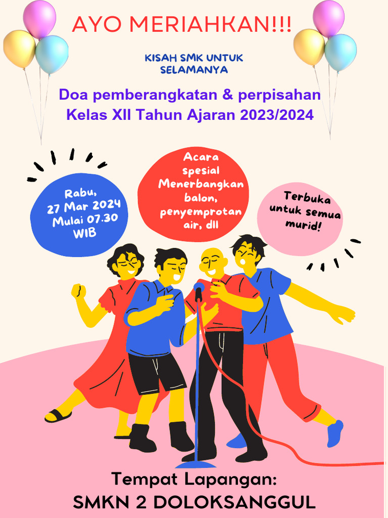 Poster Perpisahan Kls Xii THN 2024 | PDF