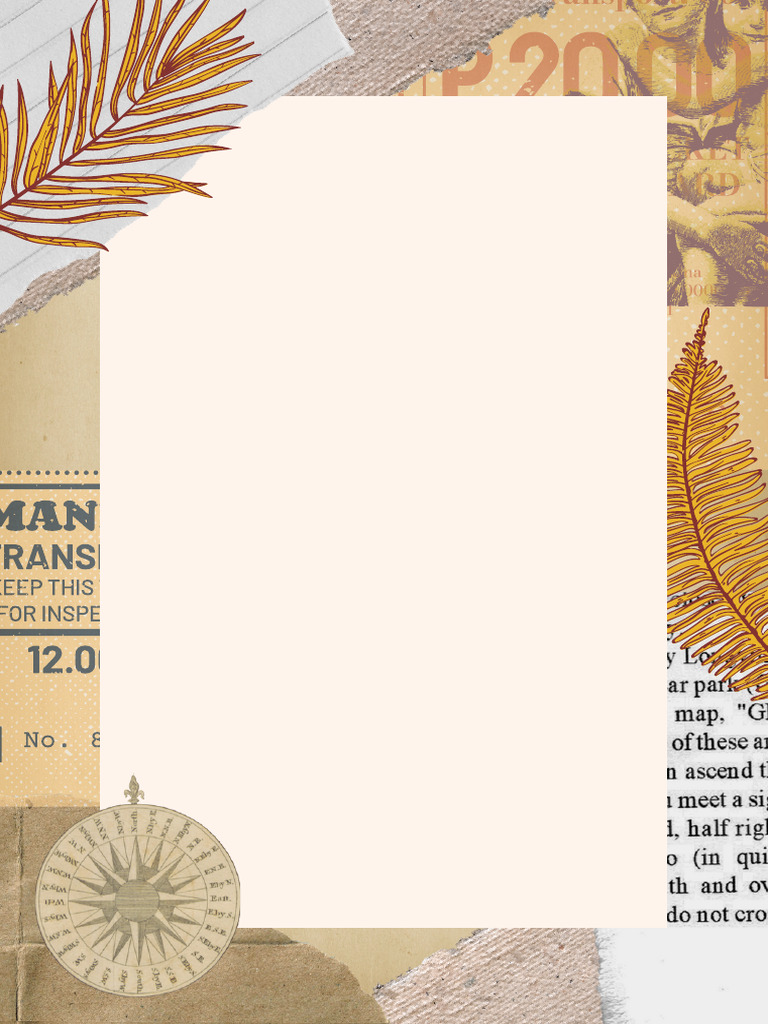 Beige Modern Torn Paper Vintage Paper Border | PDF