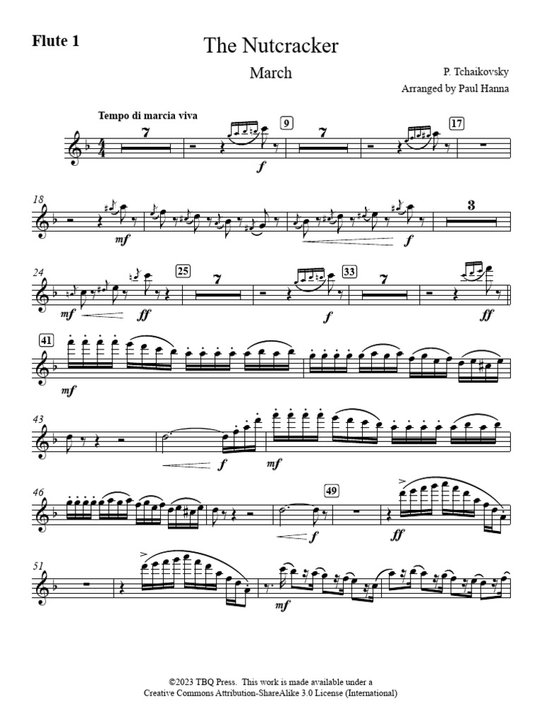 NutcrackerMarch WW | PDF | Compositions | Classical Music
