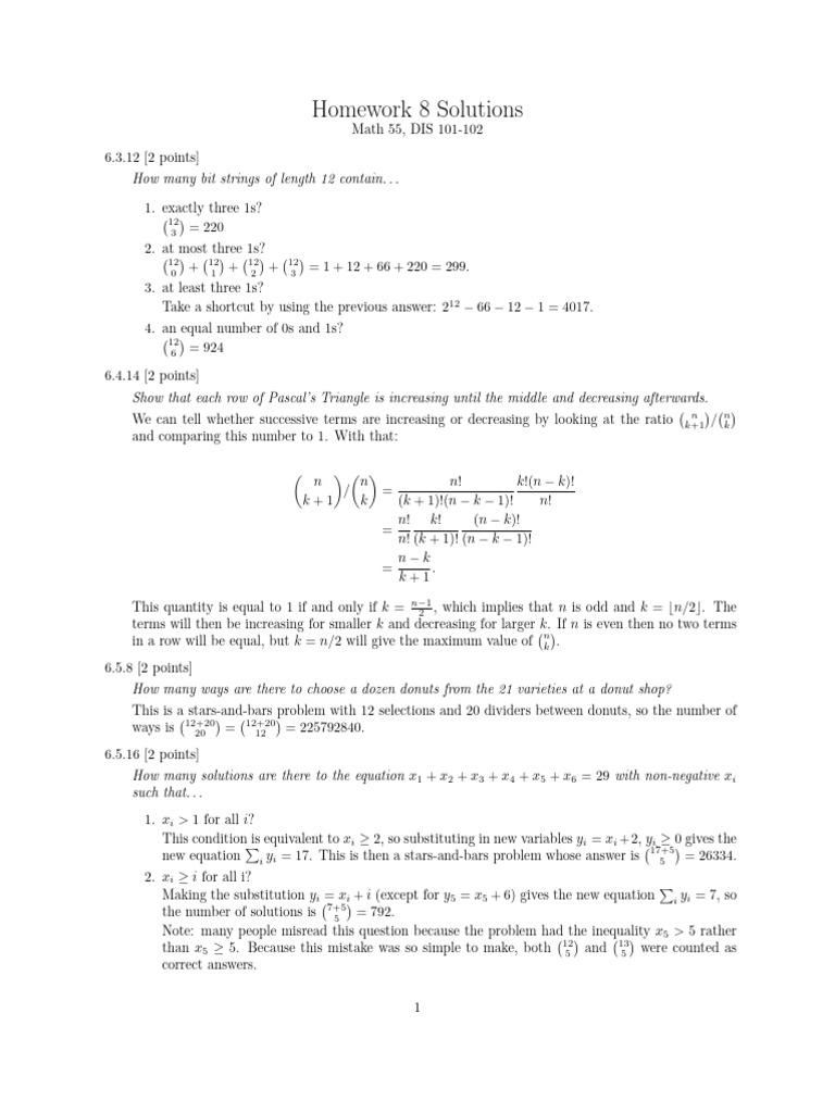 hw8-sols | PDF | Inequality (Mathematics) | Mathematical Objects