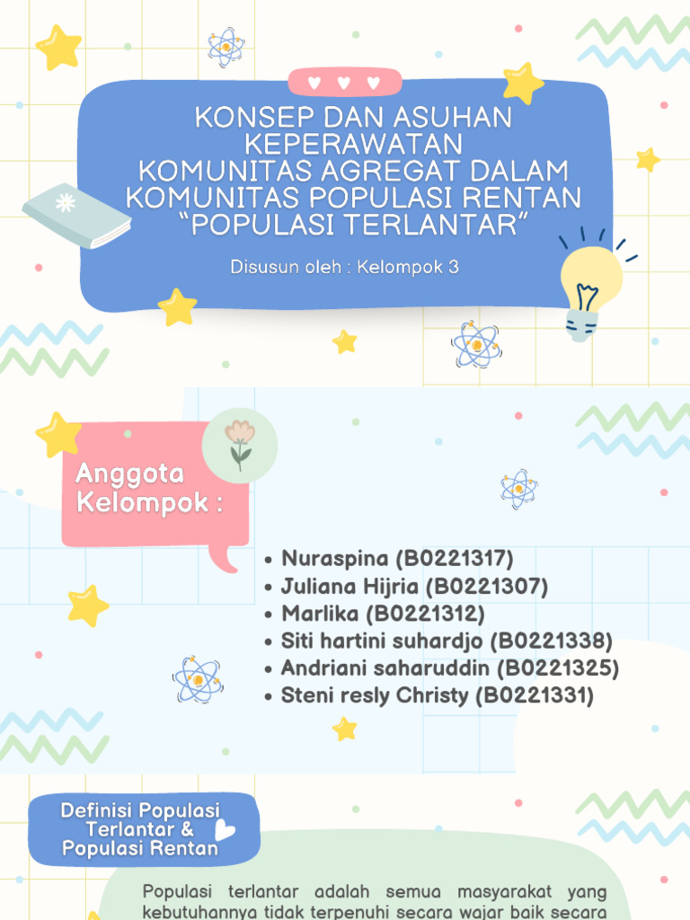 ppt KLP 3 Populasi Terlantar | PDF