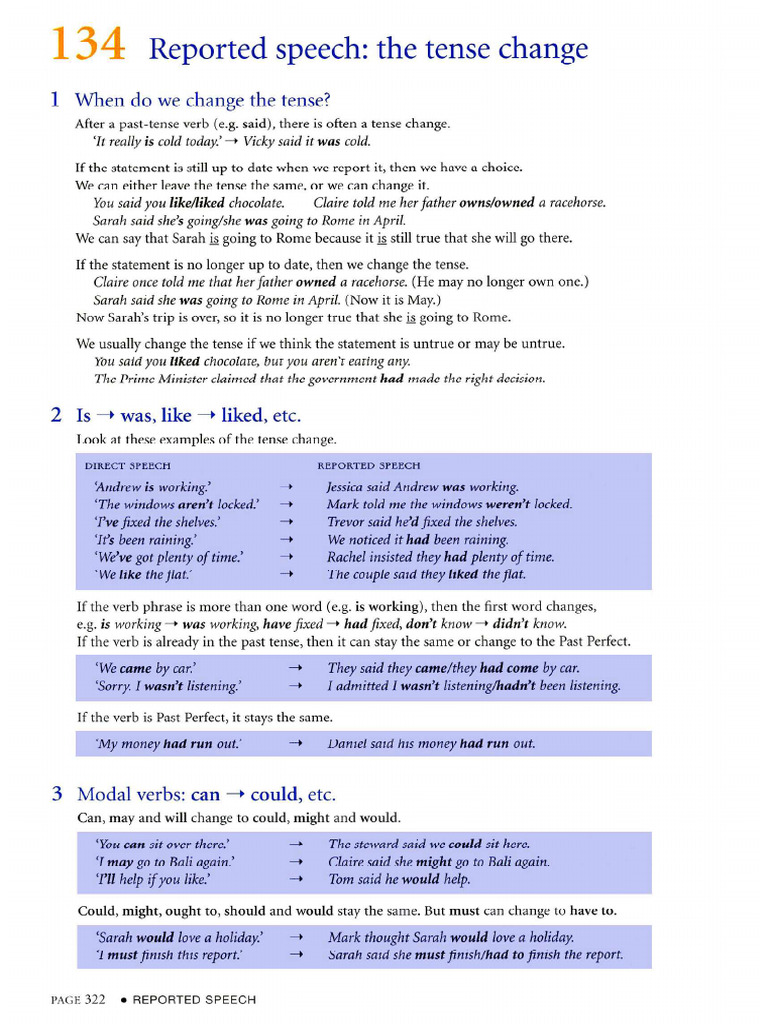 Reported Speech Exercises 2 | PDF