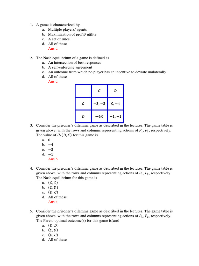 Answers Assignment 2 Solutions | PDF | Auction | Economic Theories