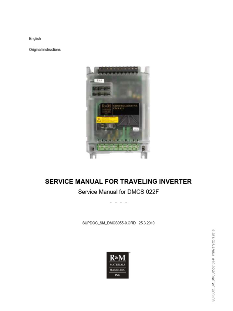 DMCS 022 Service Manual 1 | PDF | Power Inverter | Mains Electricity