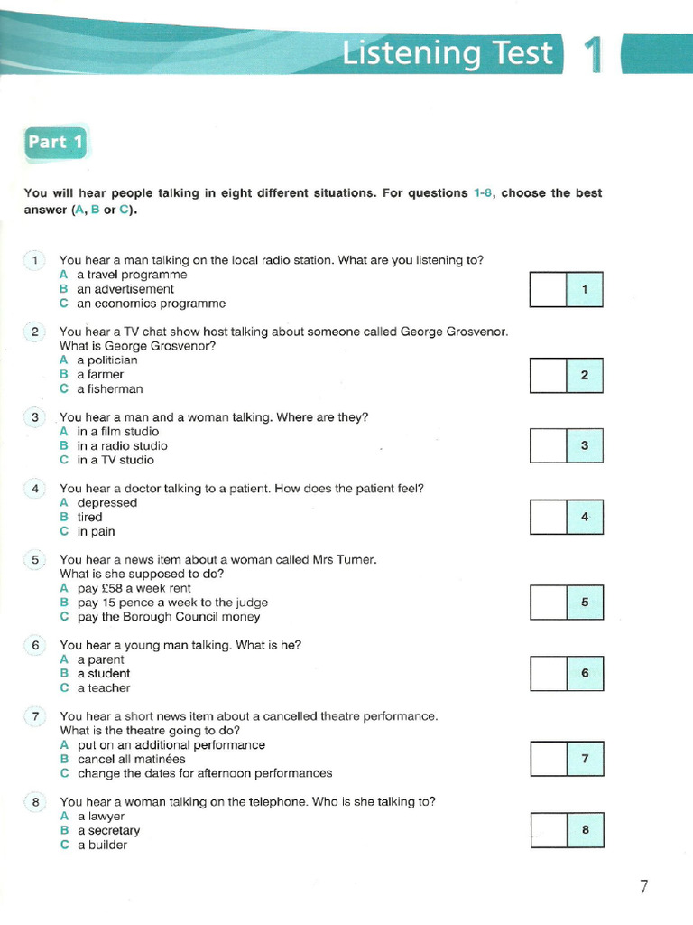 Listening Juan B2 7-2-2024 | PDF