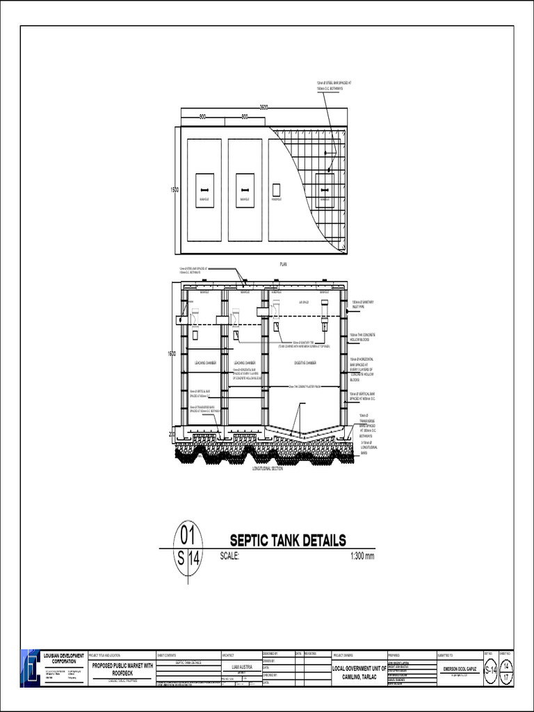 Septic Tank Details: Scale: 1:300 MM | PDF | Civil Engineering ...