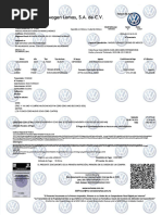 PDF Factura Volkswagen DL | PDF | Vehículo de motor | Tecnologías automotrices