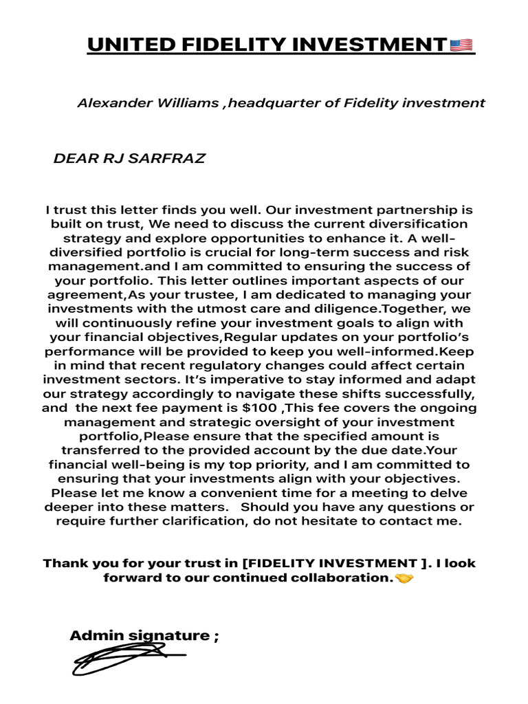 Fidelity Investment Issues Report | PDF