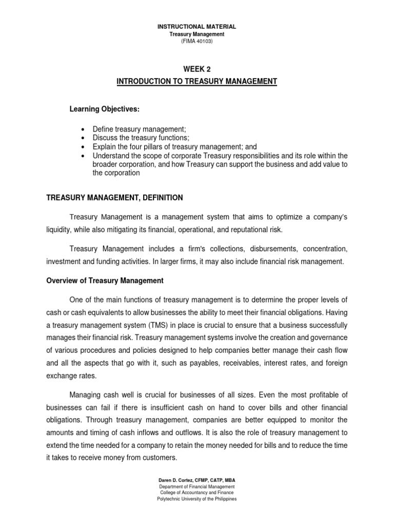 Essentials of Treasury Management | PDF | Banks | Interest Rates