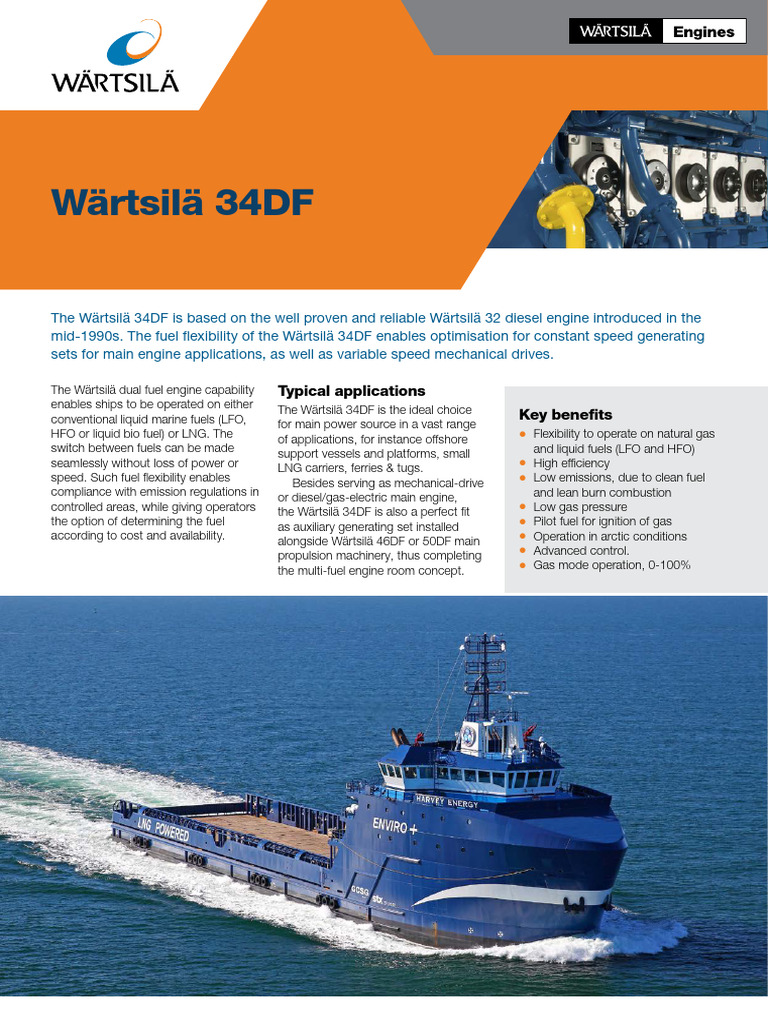 Brochure o e w34df | PDF | Marine Propulsion | Diesel Engine