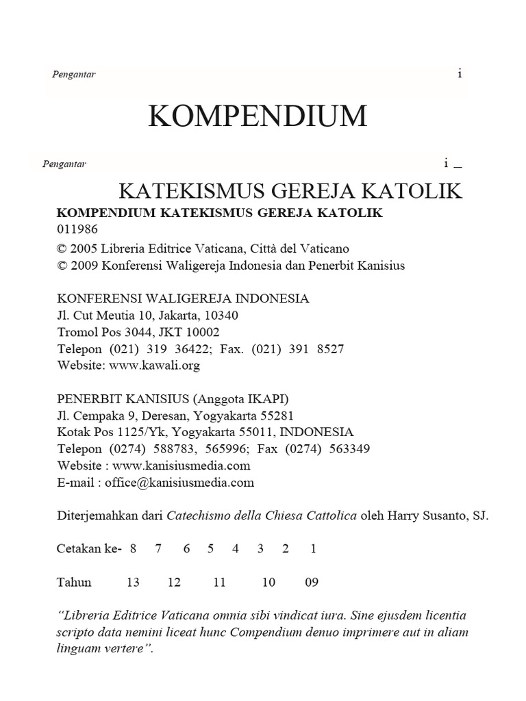 Kompedium KGK | PDF | Agama & Spiritualitas