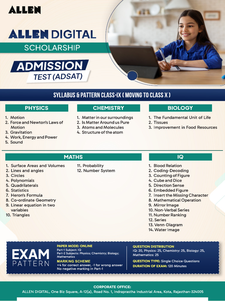 ADSAT Set-2 Sample Paper Class IX To X Paper Netecy | PDF | Solubility ...