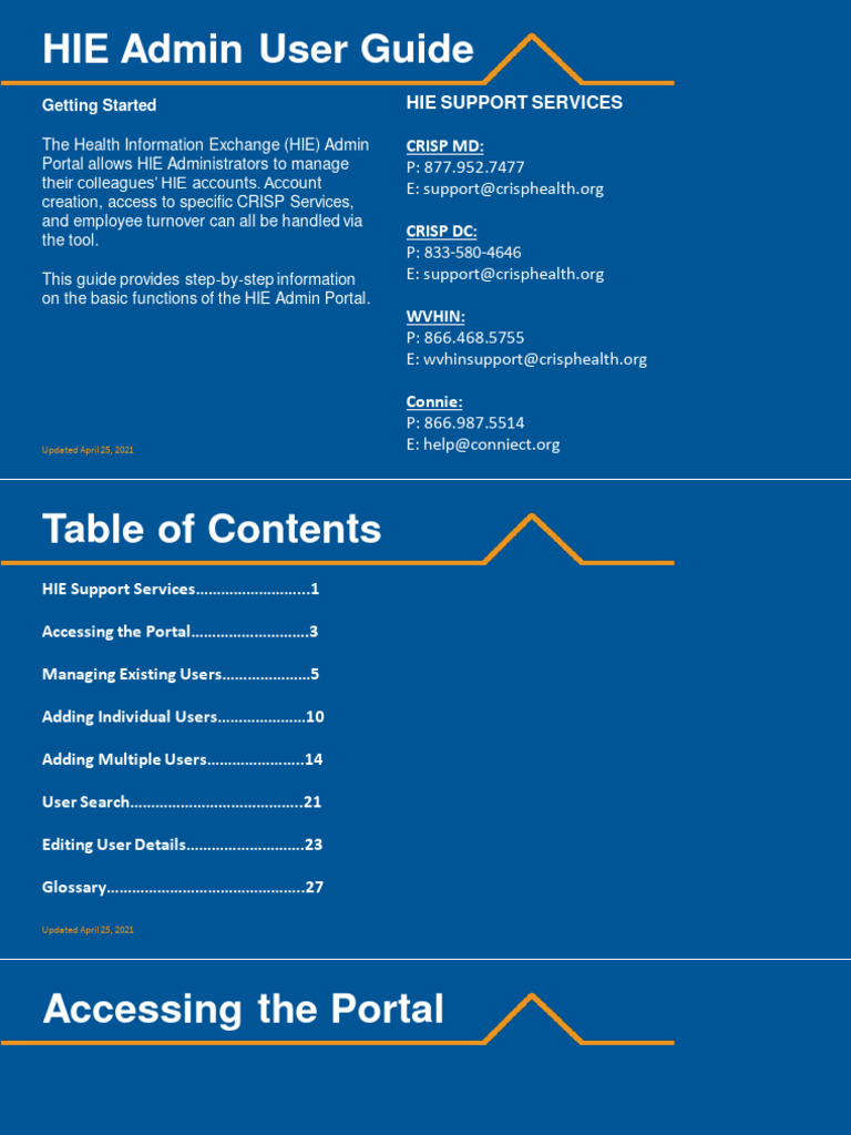 HIE Admin Portal User Guide | PDF | User (Computing) | Login
