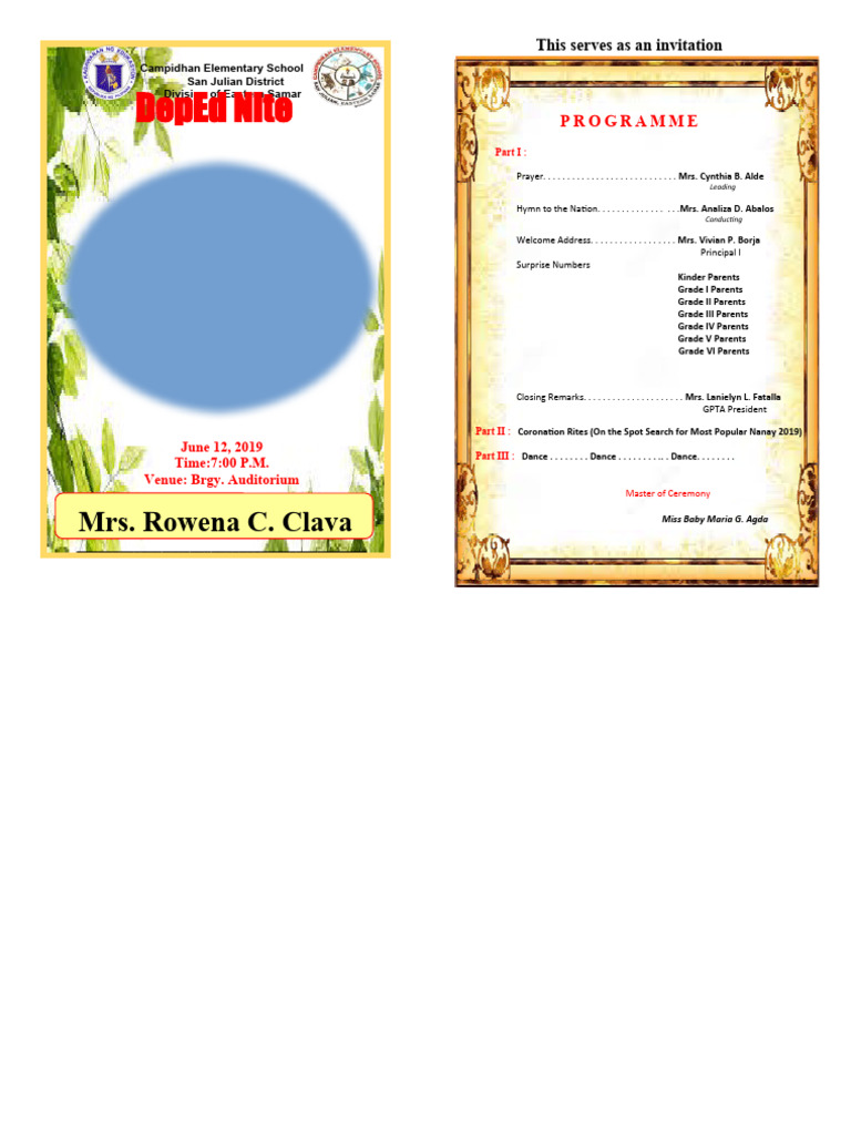 DepEd Nite 2019 | PDF | Rituals | Ceremonies