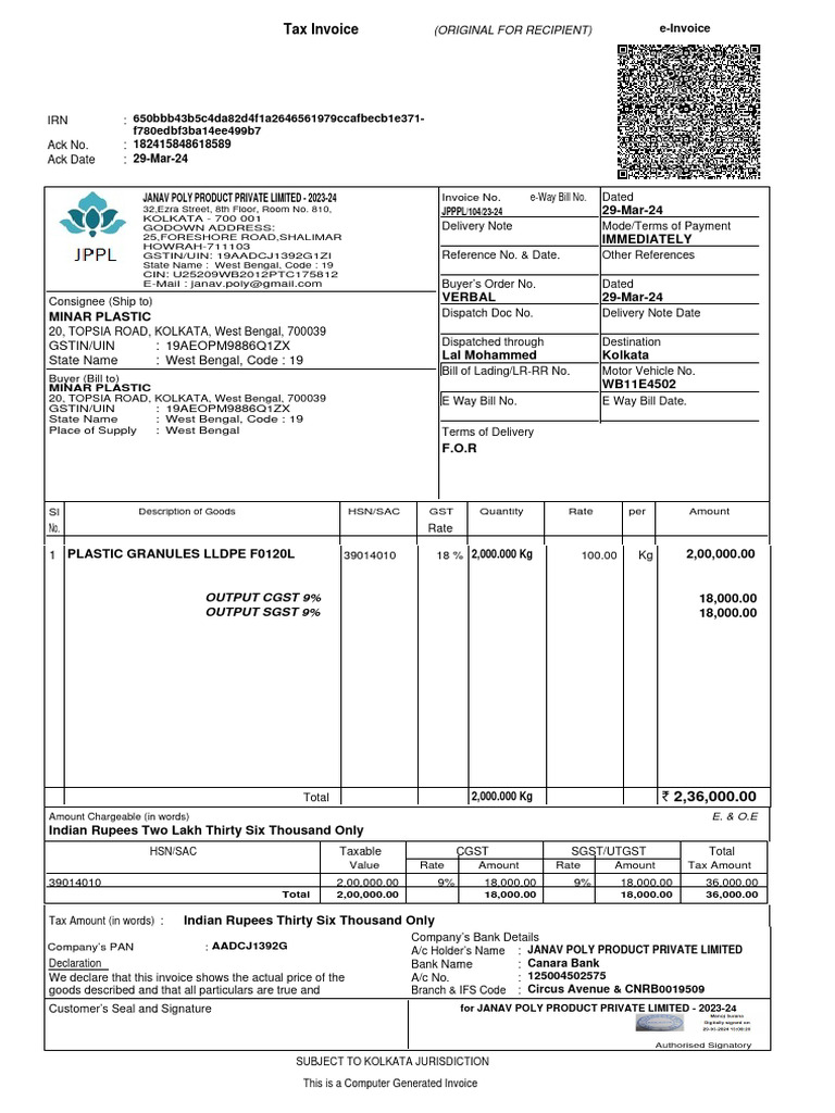 Minar Plastic 0104 - 240329 - 151232 | PDF | Government Finances | Taxes