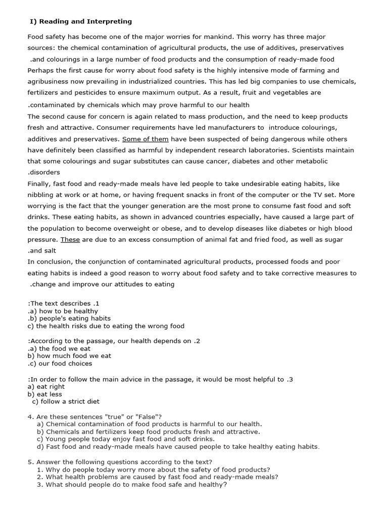 Food Safety | PDF | Foods | American Government