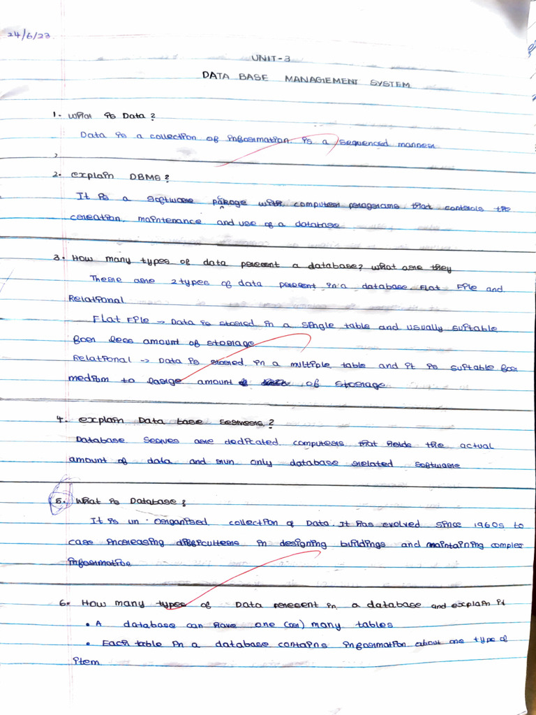Notes Rdbms Pdf Information Management Digital Technology