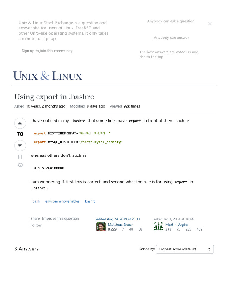 Using Export in .bashrc Explained | PDF | Shell (Computing) | Computer Engineering