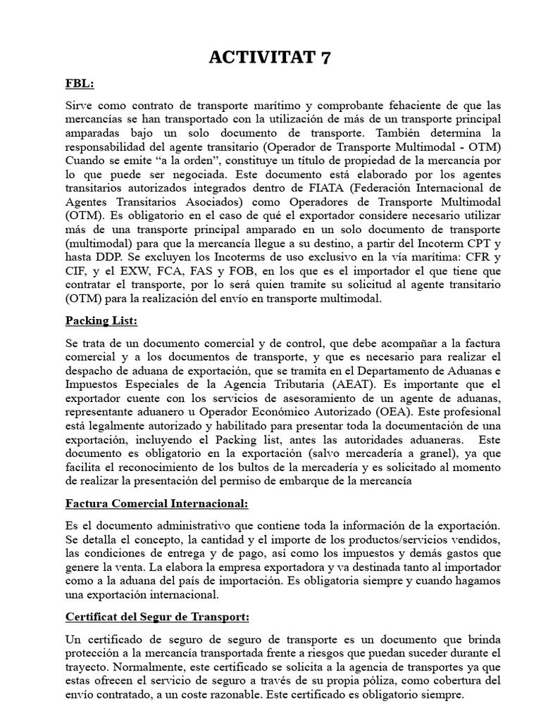 Activitat 7 | Descargar gratis PDF | Economias | Business
