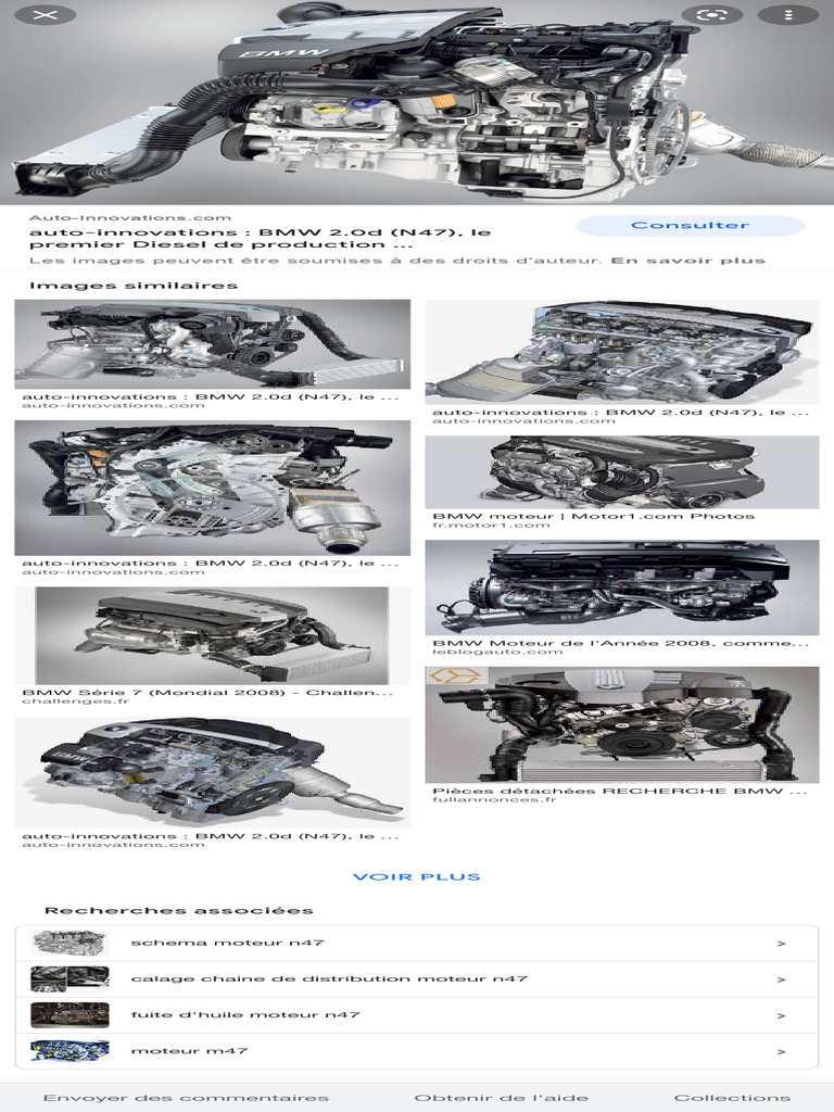 Moteur BMW N47 : Fiche Technique et Schémas | PDF