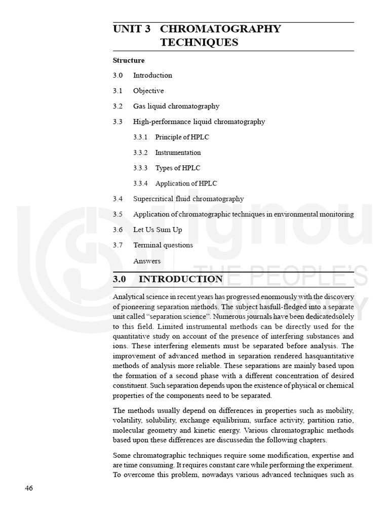 Unit 3 | PDF | Chromatography | High Performance Liquid Chromatography