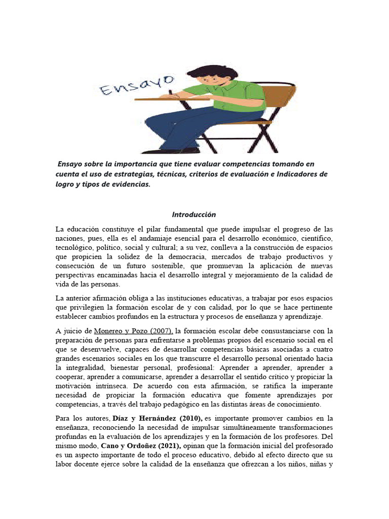 Ensayo Act 2 Tema 3 Modulo 5 | PDF | Evaluación | Aprendizaje