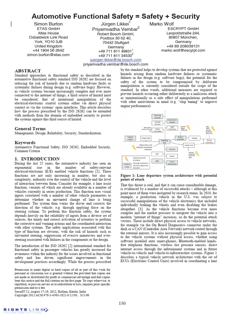 Automotive Functional Safety Safety + Security | PDF | Computer Security | Security
