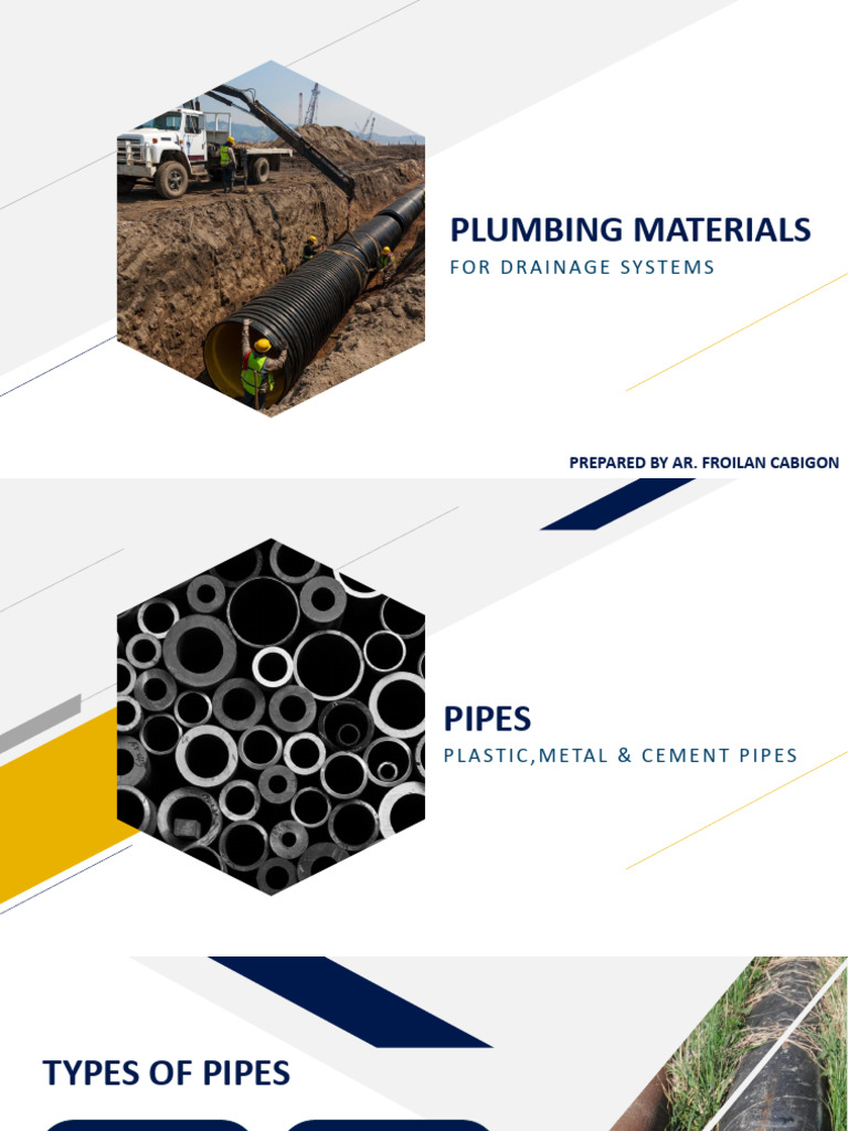 Module 10 - Plumbing Materials (Drainage) | PDF | Pipe (Fluid ...