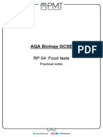 AQA GCSE Food Tests Practical Guide | PDF | Ethanol | Materials