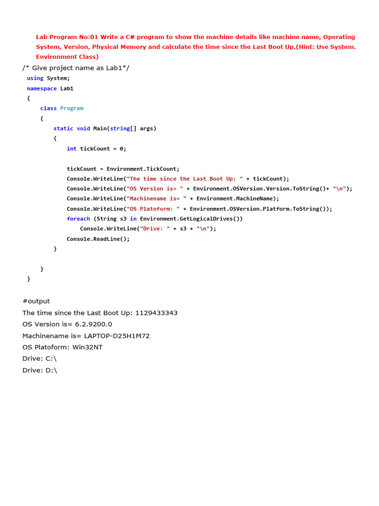 C# Lab BCA III Sem-2 | PDF | C Sharp (Programming Language) | Automated ... C# Lab BCA III Sem-2 | PDF | C Sharp (Programming Language) | Automated ...