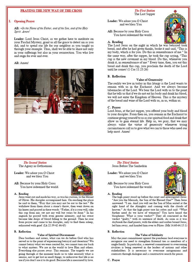 New Way of the Cross Prayer Guide 2025 | PDF | Jesus | Eucharist