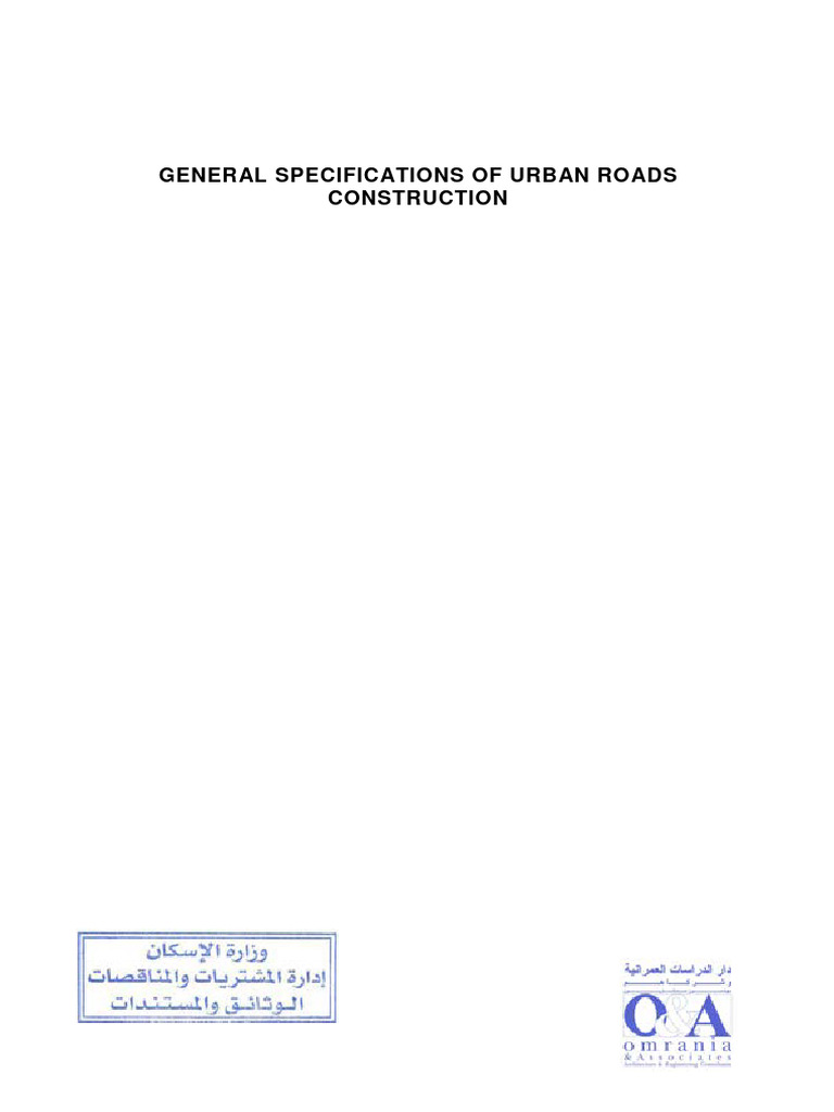 MoMRA Urban Roads Construction Specs_2005 | PDF | Specification ...