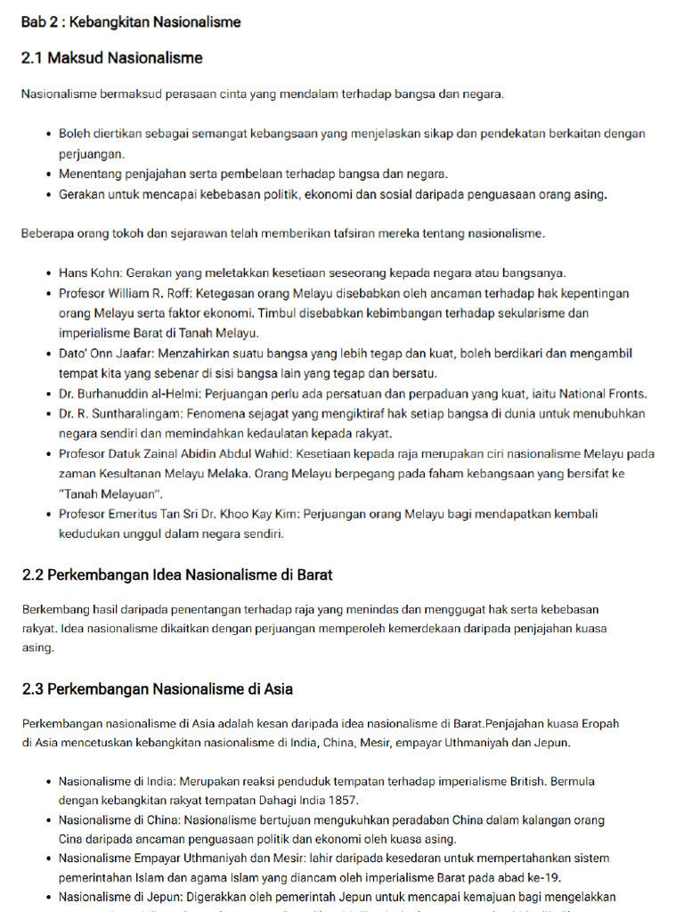 Sejarah Bab 2 Nota | PDF