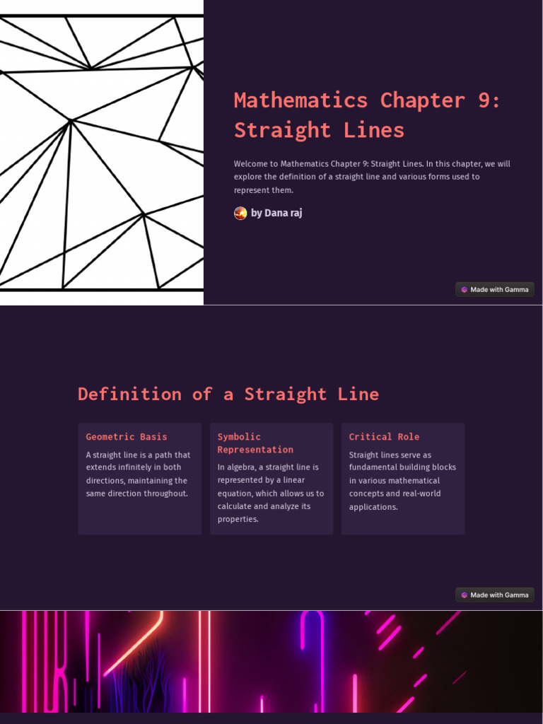 C9 Straight LInes | PDF | Line (Geometry) | Equations
