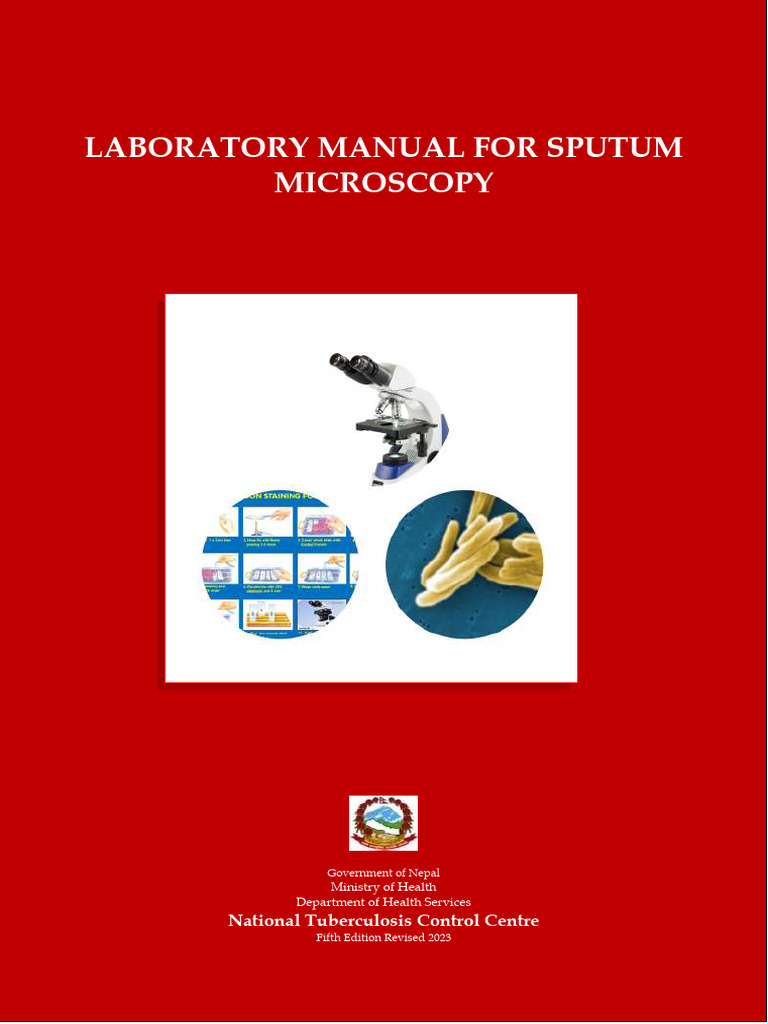 Sputum Smear Microscopy Manual 2023 | PDF | Tuberculosis ...