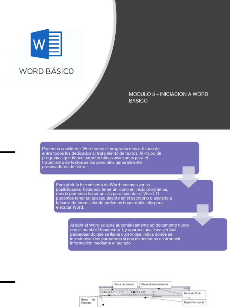 Iniciación a Word: Guía Básica de Uso | PDF | Informática | Software