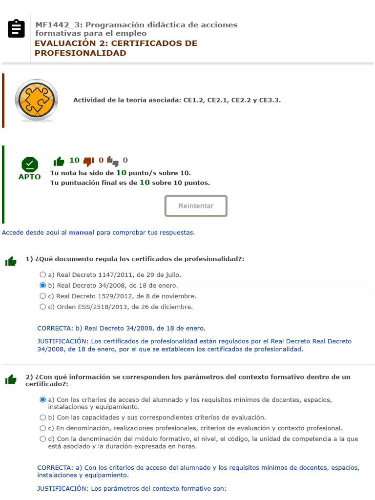 Examen Final Modulo 2 | PDF | Desarrollo profesional | Evaluación