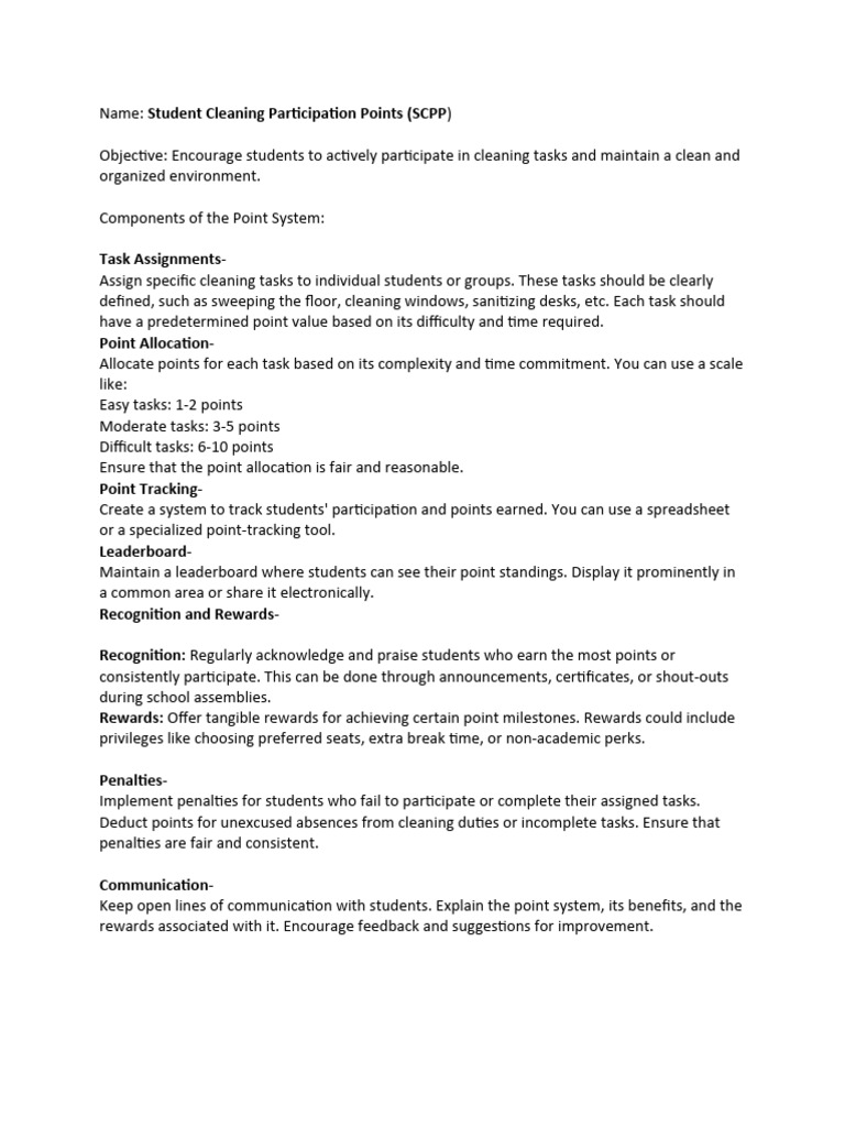 Student Point System | PDF