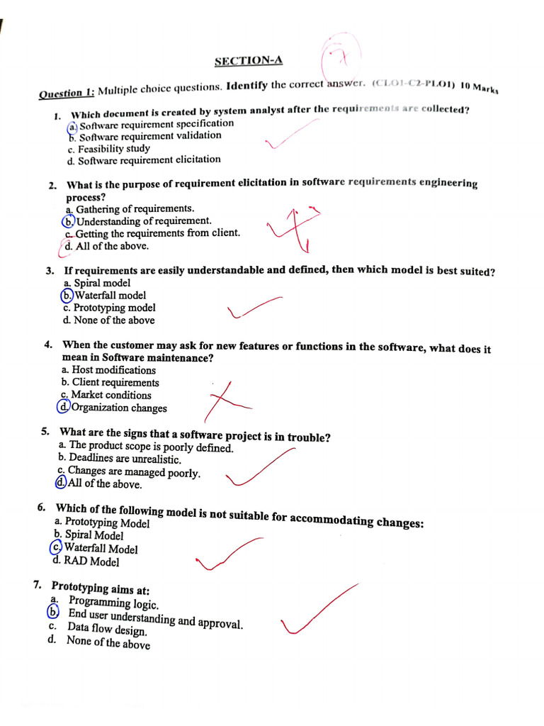 Software Engineering Mid Exam | PDF