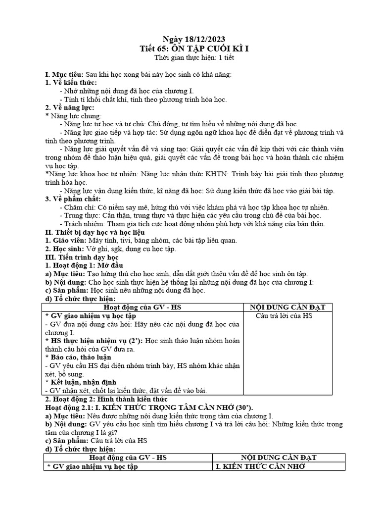 On Tap Chuong I | PDF